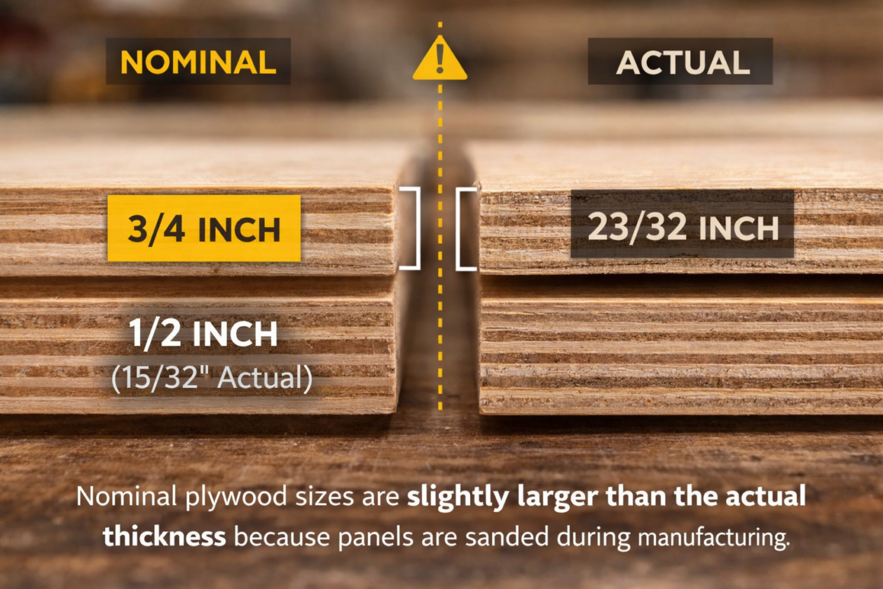 Plywood Thickness Guide: Don’t Guess—Use This Chart | ThePlywood.com