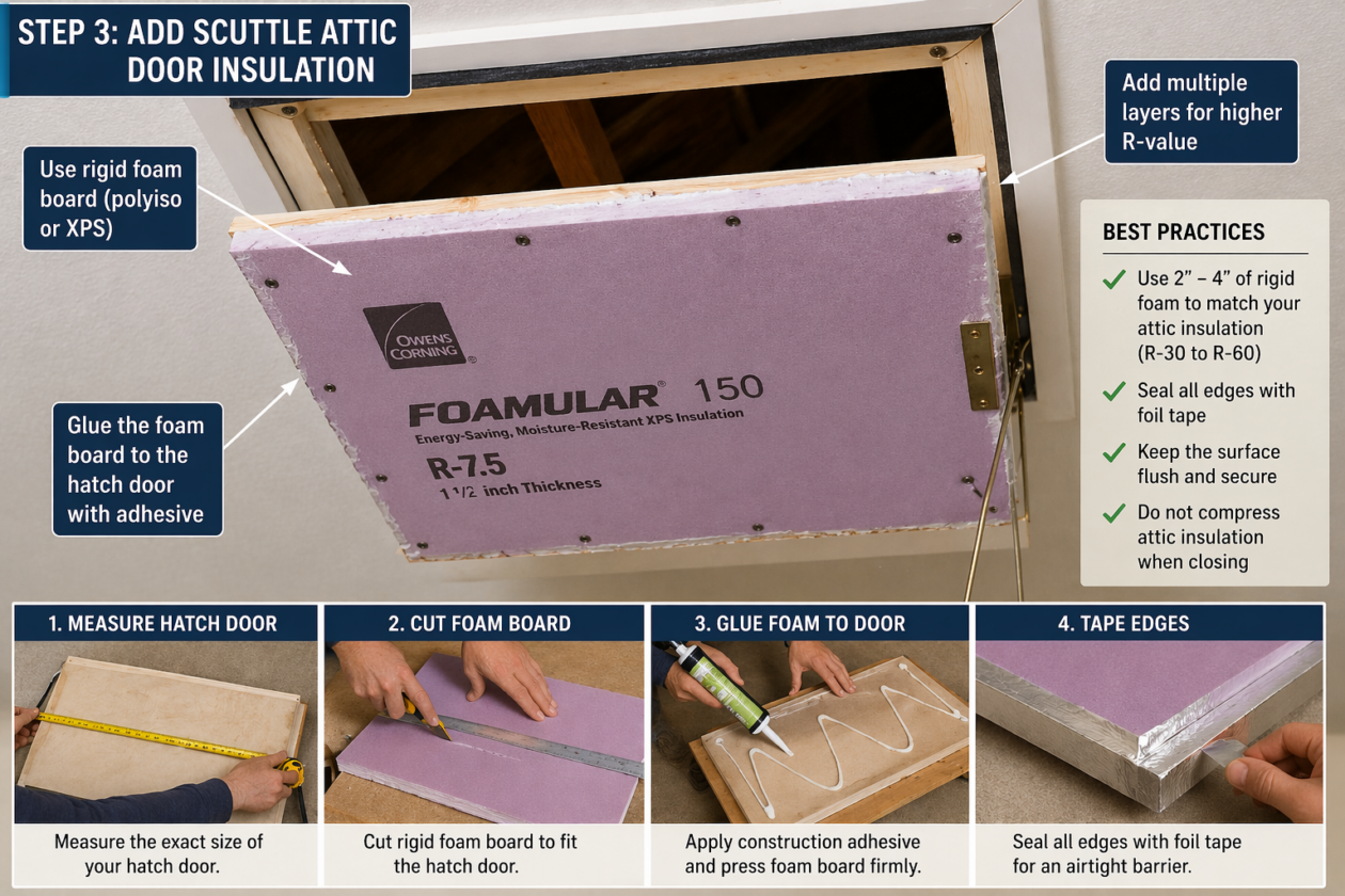 Scuttle Attic: How to Insulate, Seal, and Stop Heat Loss Fast ...
